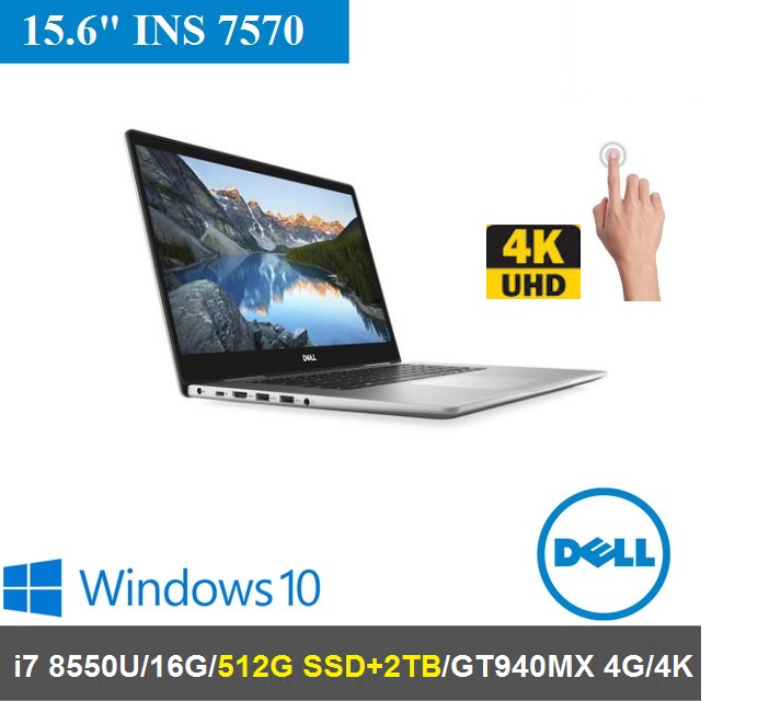 Dell Inspiron 7570 i7 8550U/ 16GB/ 256G SSD Pcie/VGA GT940MX 4G/ 15.6 ...
